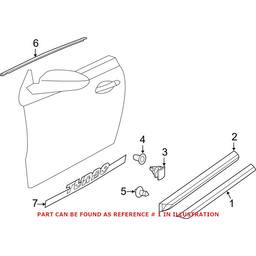 Door Rub Strip – Front Driver Side Genuine VW/Audi 5C5837379