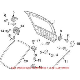VW Trunk Lock Actuator Motor 5G6827505C9B9 Genuine VW/Audi 5G6827505B 9B9