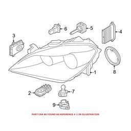 BMW Headlight Assembly – Passenger Side (Xenon) 63117272018 Genuine BMW ...