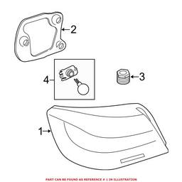 BMW Tail Light Assembly – Rear Driver Left Outer 63217252093 Genuine ...