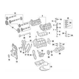 Engine Cylinder Head – Passenger Side Genuine Mercedes-Benz 6420100821