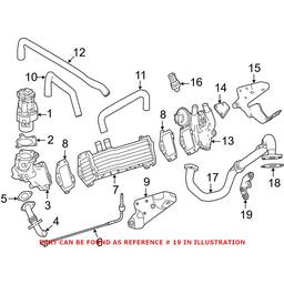 Mercedes EGR Tube Bracket 6421400540 Genuine Mercedes-Benz 6421400540