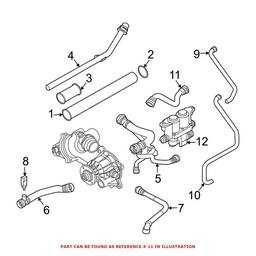 Heater Hose – Engine Return to Heater Core Genuine BMW 64218377701