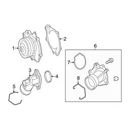 Engine Coolant Thermostat Kit Genuine Mercedes-Benz 6422002315
