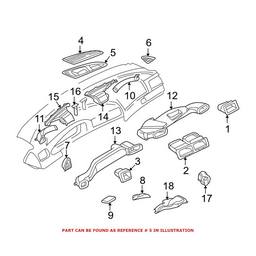 BMW Dashboard Air Vent 64228383676 Genuine BMW 64228383676