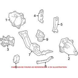 Engine Mount Bracket – Rear Passenger Side Genuine Mercedes-Benz 6512230841
