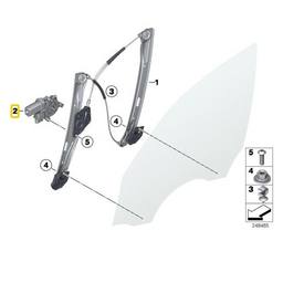 Power Window Motor – Front Passenger Side OEM 67-62-7-406-624-AP