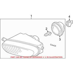 VW Fog Light – Front Driver Side 7D0941699C Genuine VW/Audi 7D0941699C