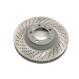 Porsche Disc Brake Rotor – Front Driver Side (350mm) (Cross-Drilled ...