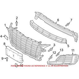 Audi Grille – Front Passenger Side 8S08076849B9 Genuine VW/Audi ...