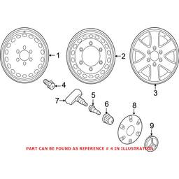 Wheel Lug Bolt Genuine Mercedes-Benz 9069900007