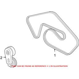 Land Rover Accessory Drive Belt (5K1173 LR012625 Genuine Land Rover ...