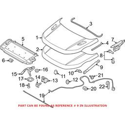Land Rover Hood Lift Support LR025400 Genuine Land Rover LR025400