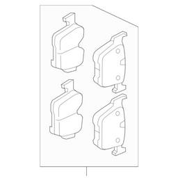 Disc Brake Pad Set – Rear Genuine Land Rover LR090707
