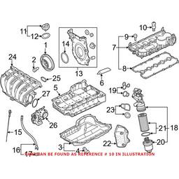 VW Engine Cover Stud WHT000722A – Genuine VW/Audi Genuine VW/Audi ...