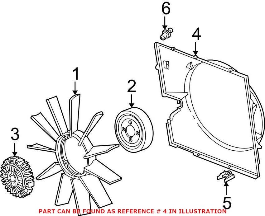 BMW Engine Cooling Fan Shroud Genuine BMW 17101439107