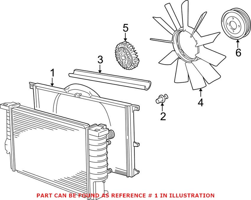 BMW Engine Cooling Fan Shroud 17101440252 Genuine BMW 17101440252
