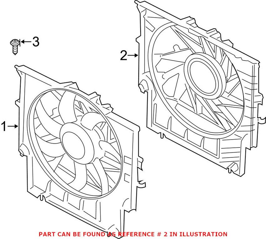 BMW Engine Cooling Fan Shroud 17427601676 Genuine BMW 17427601676