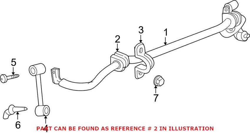 Genuine Dodge Suspension Stabilizer Bar Bushing – Front 52125324AC ...