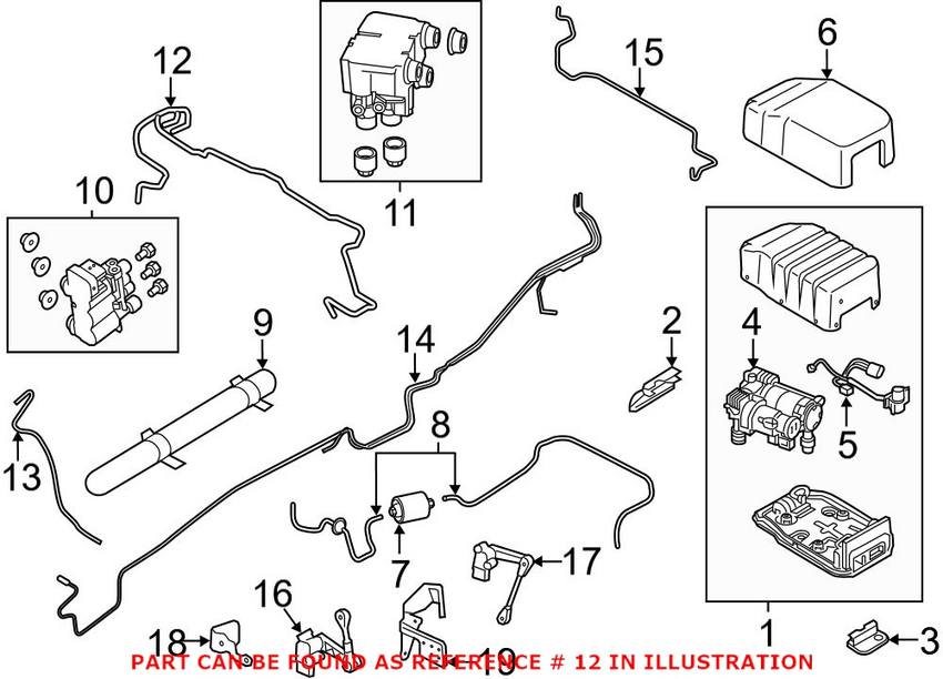 Land Rover Air Suspension Compressor Line LR122994 – Genuine Land Rover ...