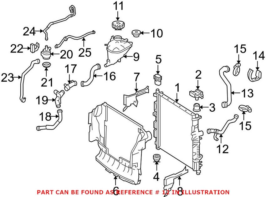 Genuine Mercedes-Benz Radiator Coolant Hose – Lower 1645014182 Genuine ...