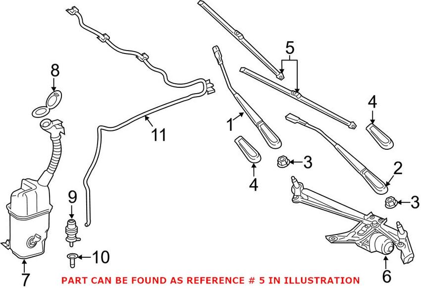 Genuine Mercedes-Benz Windshield Wiper Blade 1778209800 Genuine ...