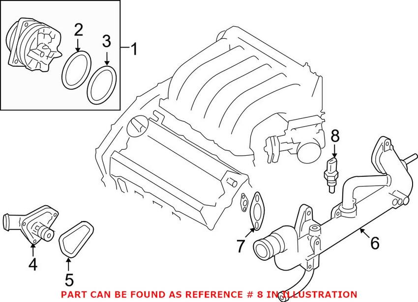 Engine Coolant Temperature Sensor Genuine Nissan 22630JA10A