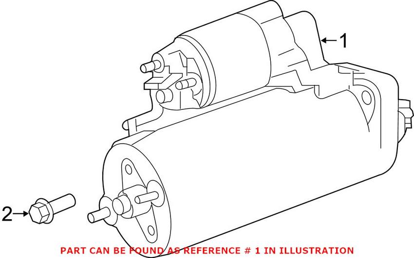 Starter Motor (Remanufactured) Genuine Porsche 955604108X