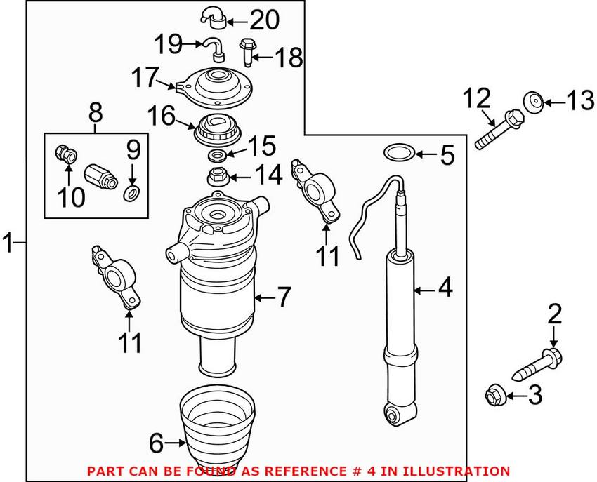 Shock Absorber – Rear Genuine Porsche 95833305121