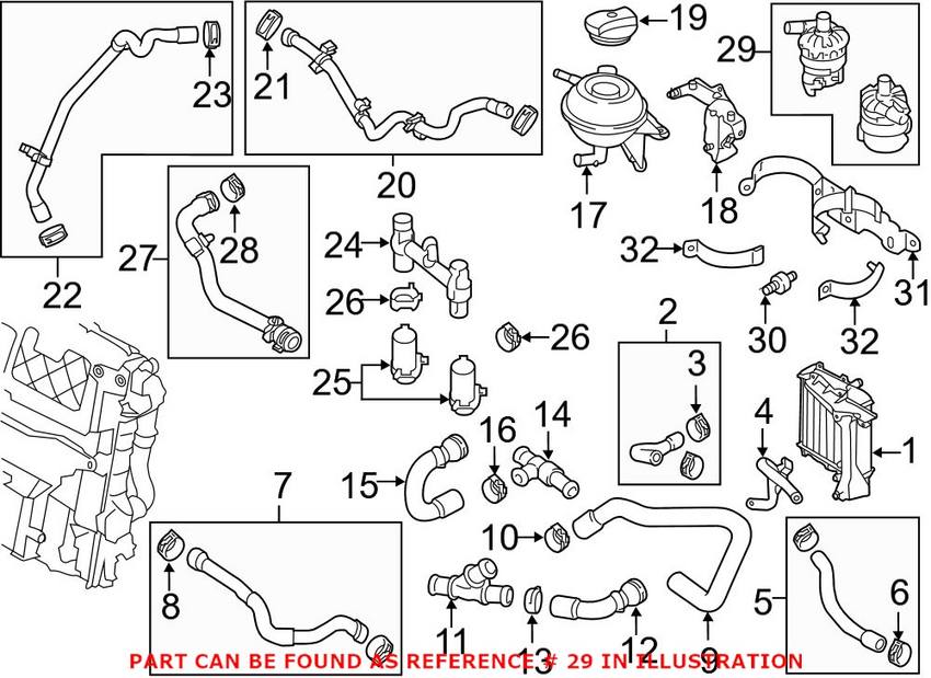 Engine Auxiliary Water Pump Genuine Porsche 95860656700