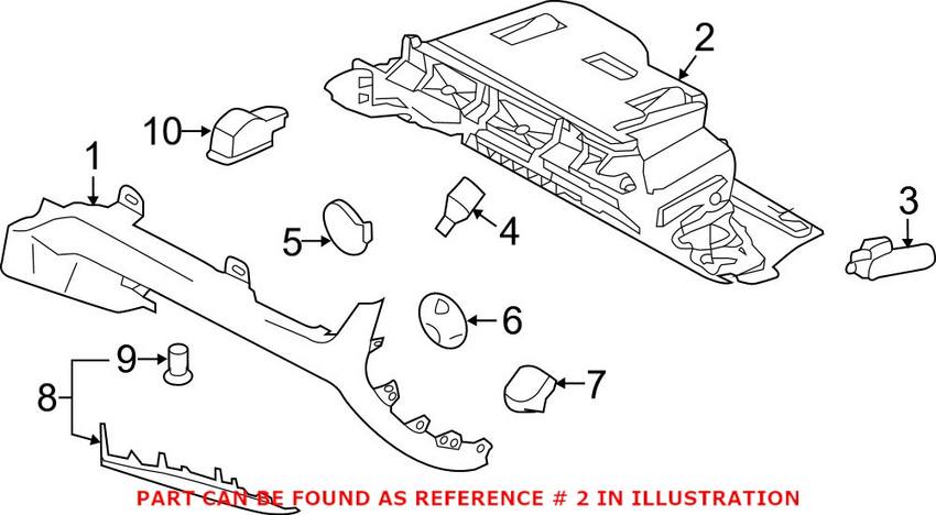 Glove Box Assembly (Black) Genuine Porsche 95B857095FDK4