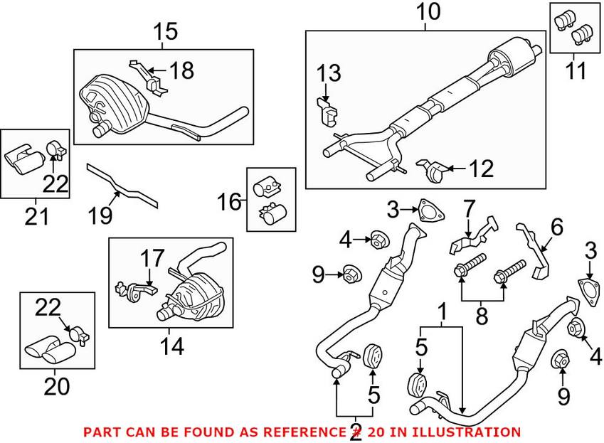 Exhaust Tail Pipe Tip – Pasenger Side Genuine Porsche 97011193200