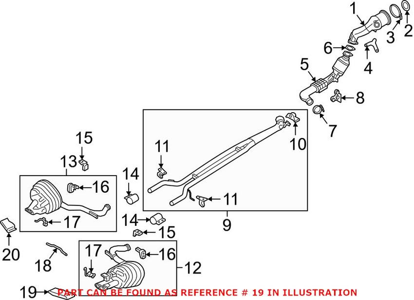 Exhaust Tail Pipe Tip – Pasenger Side Genuine Porsche 9A725382450