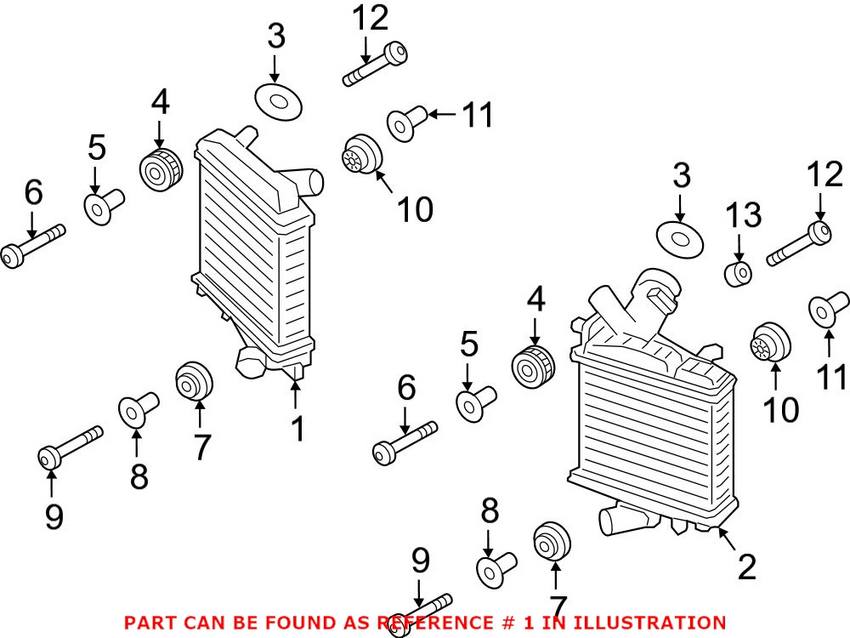 Intercooler – Pasenger Side Genuine Porsche PAB145804A