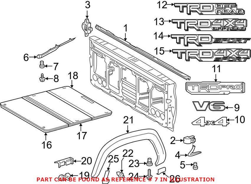 Bumper End Cap Nut Genuine Toyota 9018906236