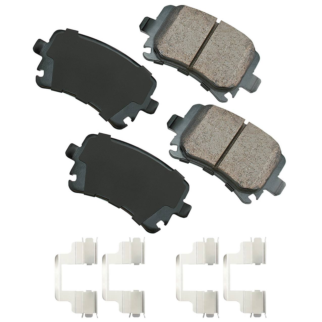 VW Disc Brake Pad Set – Rear 3AA698451 – Akebono Euro Ultra-Premium ...