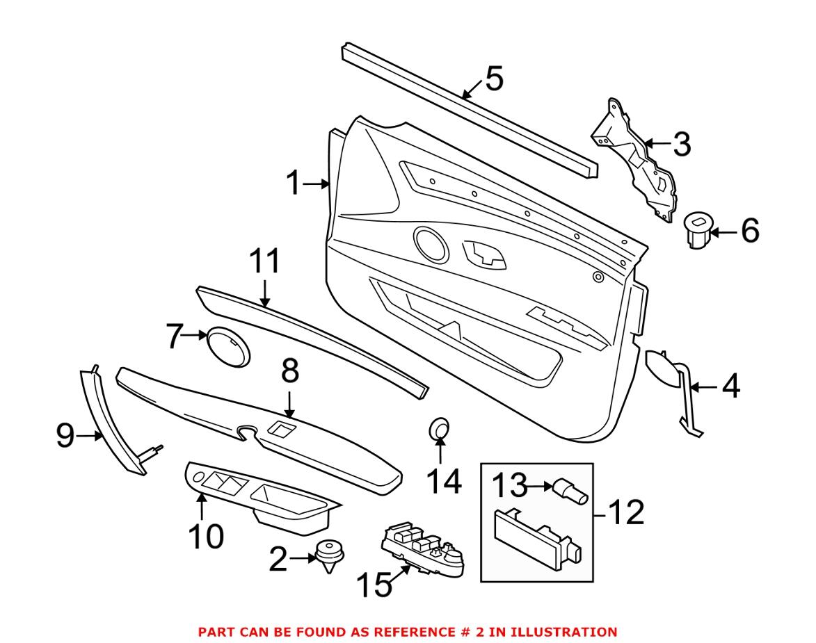 Door Trim Clip Genuine BMW 51418224768
