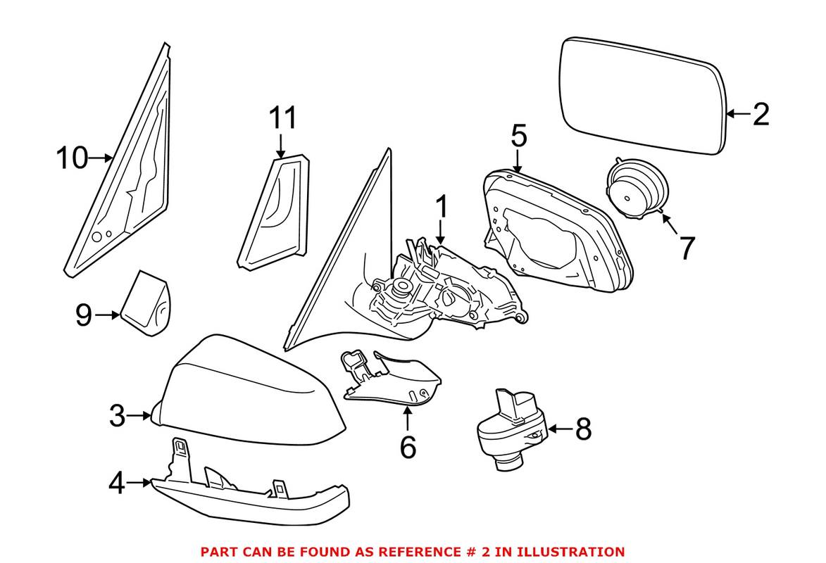 BMW Door Mirror Glass 51167251586 – Genuine BMW Genuine BMW 51167251586