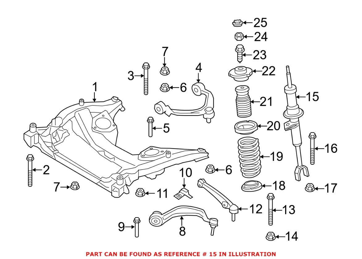 Suspension Strut – Front Passenger Right Genuine BMW 31316798154