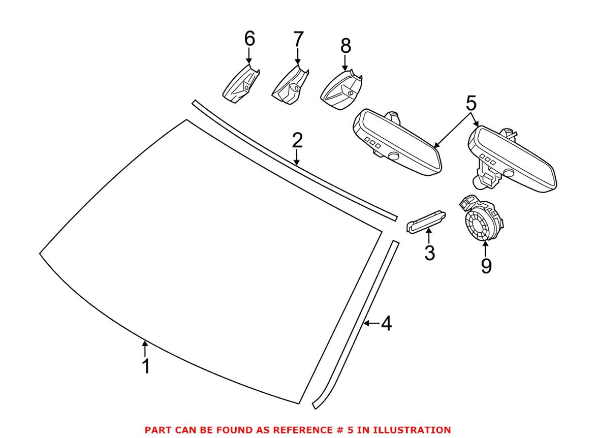 BMW Interior Rear View Mirror – Front Genuine BMW 51169243596