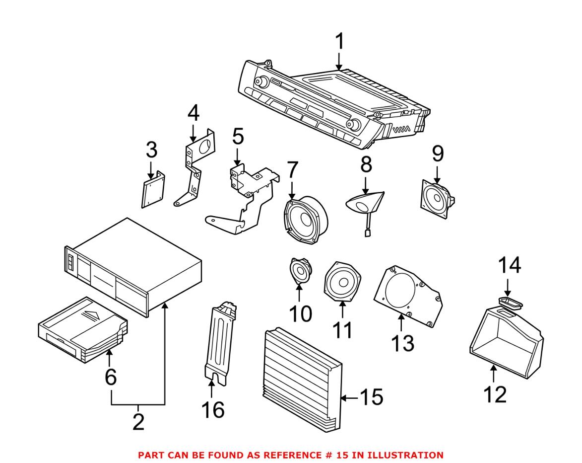 BMW Radio Amplifier Bracket Genuine BMW 65129143127