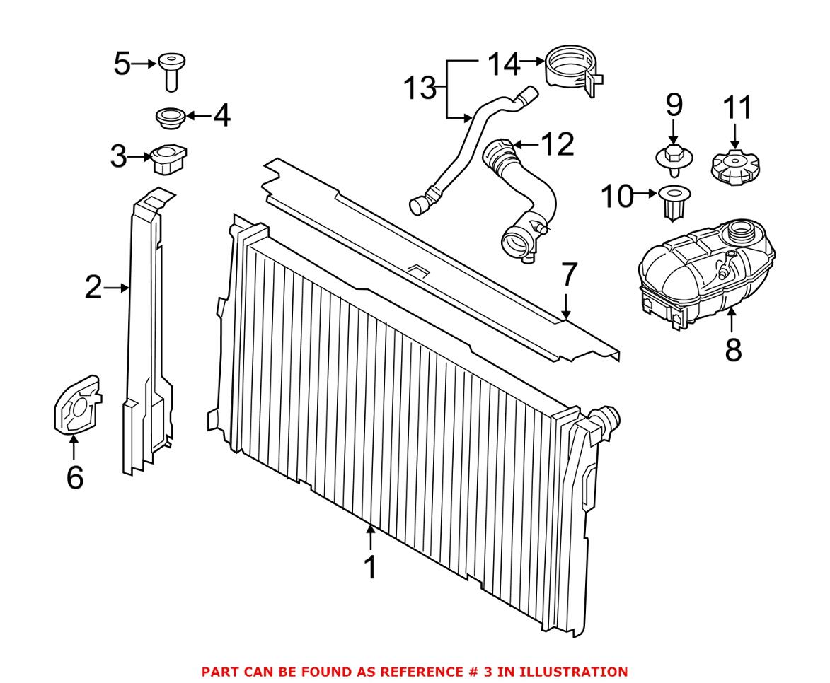 BMW Radiator Insulator 17117600539 – Genuine BMW Genuine BMW 17117600539