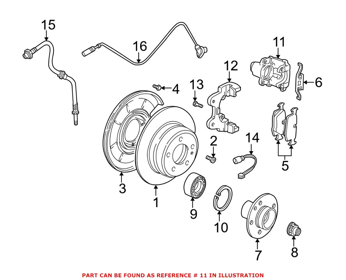 Disc Brake Caliper – Rear Passenger Side Genuine BMW 34216765884