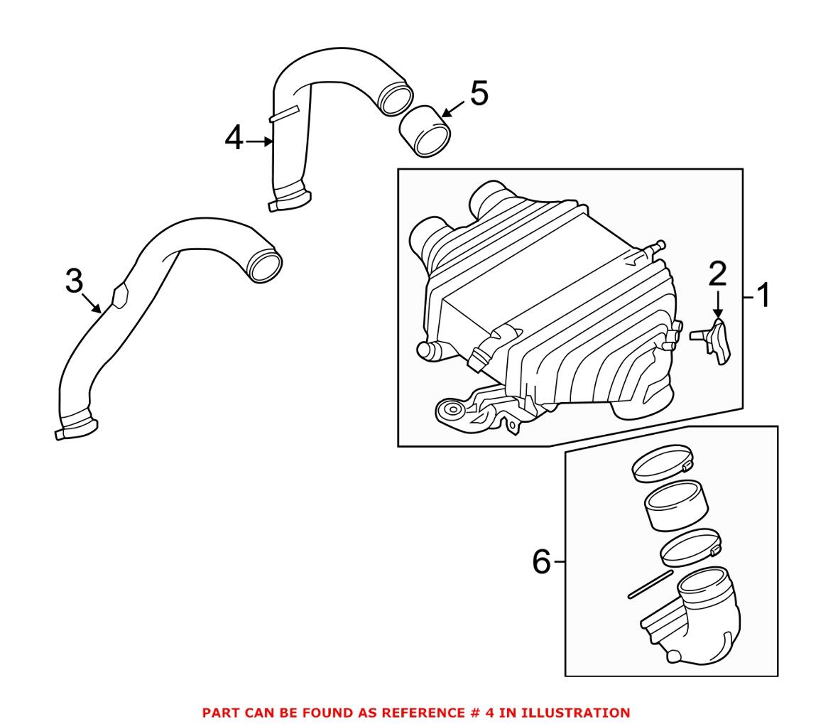 BMW Turbocharger Intercooler Pipe 11617846246 Genuine BMW 11617846246