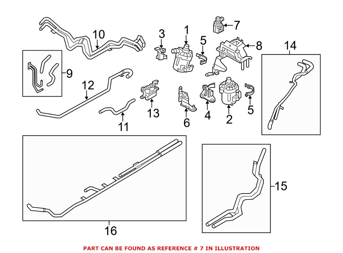 BMW Engine Auxiliary Water Pump 11517629913 Genuine BMW 11517629913