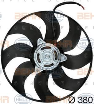 Audi A/C Condenser Fan Assembly 8E0959455K – Behr 351044411 Behr Hella ...