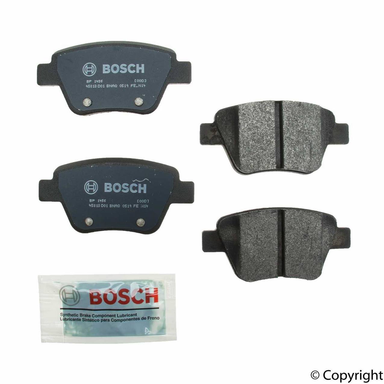 Volkswagen Audi Disc Brake Pad Set – Rear – Bosch 2K5698451 Bosch BP1456