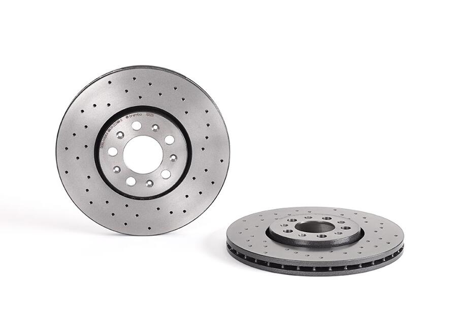VW Brembo Disc Brake Rotor – Front (288mm) (Cross-Drilled) 6R0615301D ...