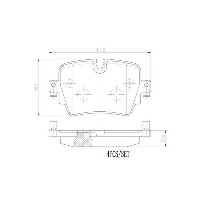 Brembo Disc Brake Pad Set – Rear (Ceramic) Brembo P36032N