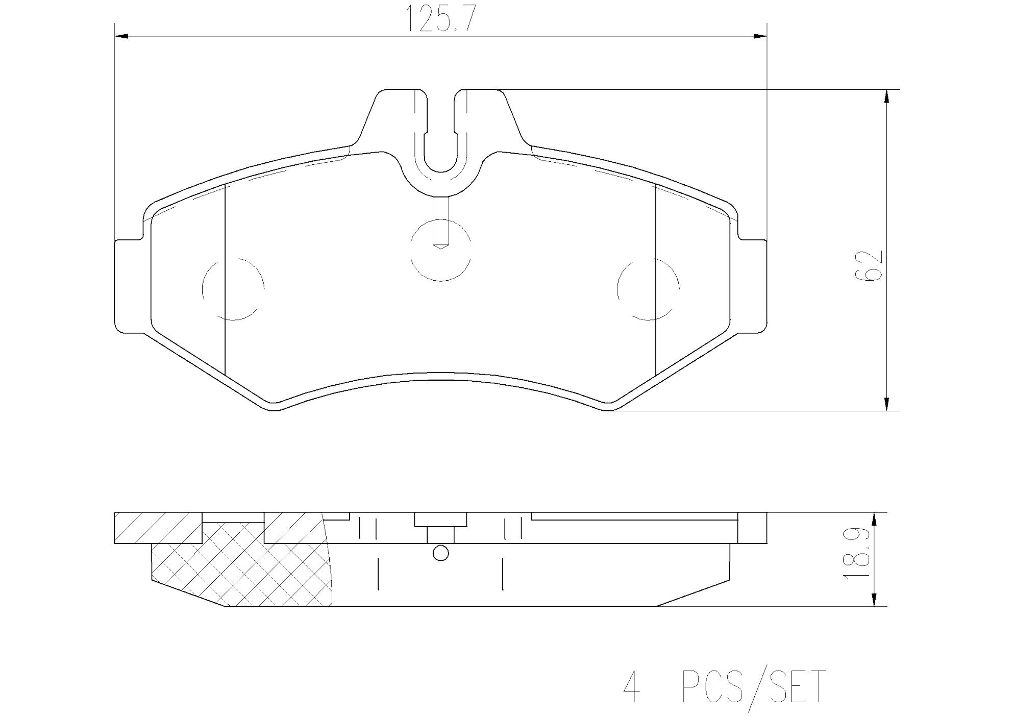 Mercedes Sprinter Disc Brake Pad Set – Rear (Ceramic) 0084206220 ...